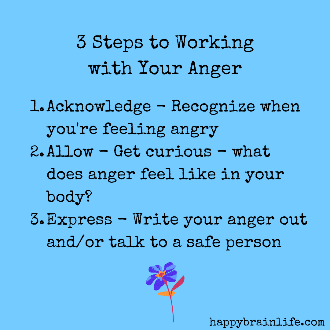 3 Steps to Working with Your Anger — Happy Brain Life