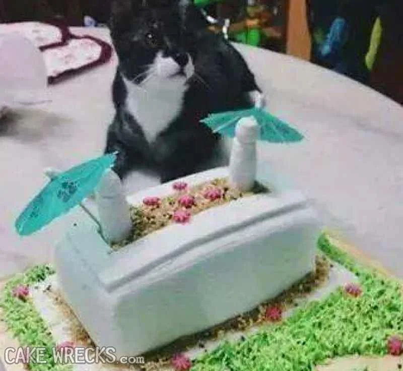 Flies On Walls, Cats on Cakes... MASS HYSTERIA — Cake Wrecks