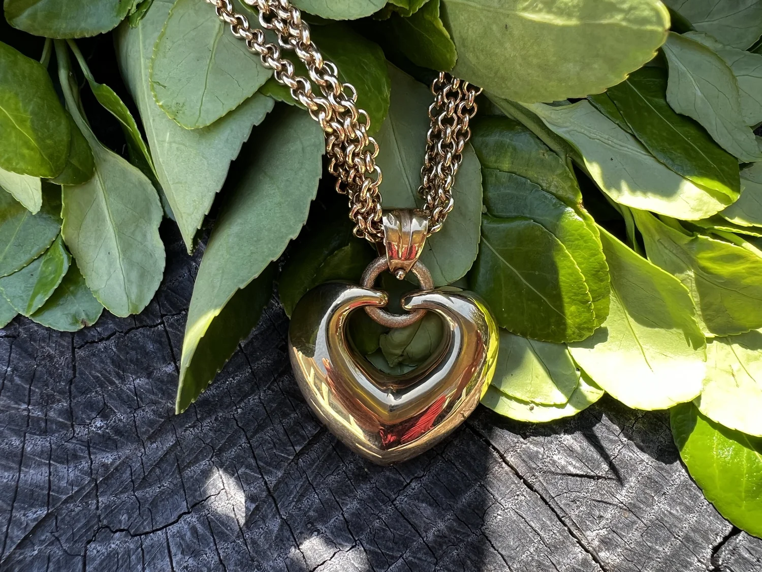 Yellow Gold Heart Necklace