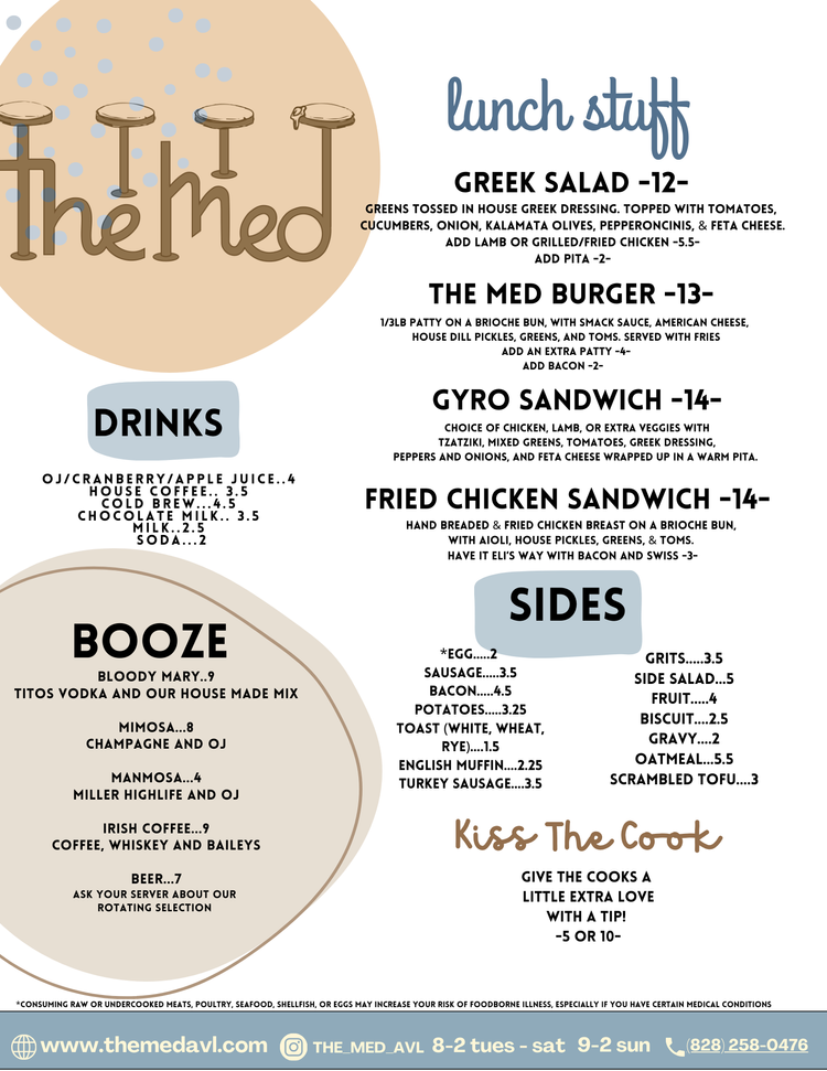 The Med - Breakfast & Lunch In Downtown Asheville Since 1969