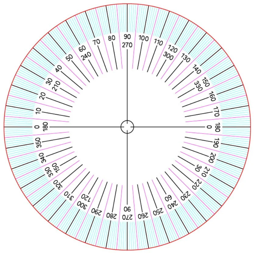 Protractor — Layered Paper Art - Laser Cut