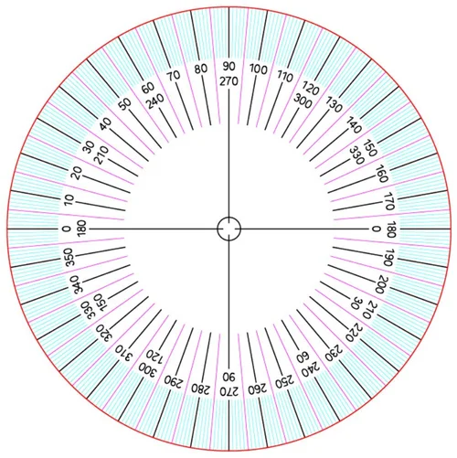 Protractor — Layered Paper Art - Laser Cut