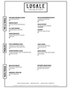 DINNER MENU — LOCALE ITALIAN KITCHEN