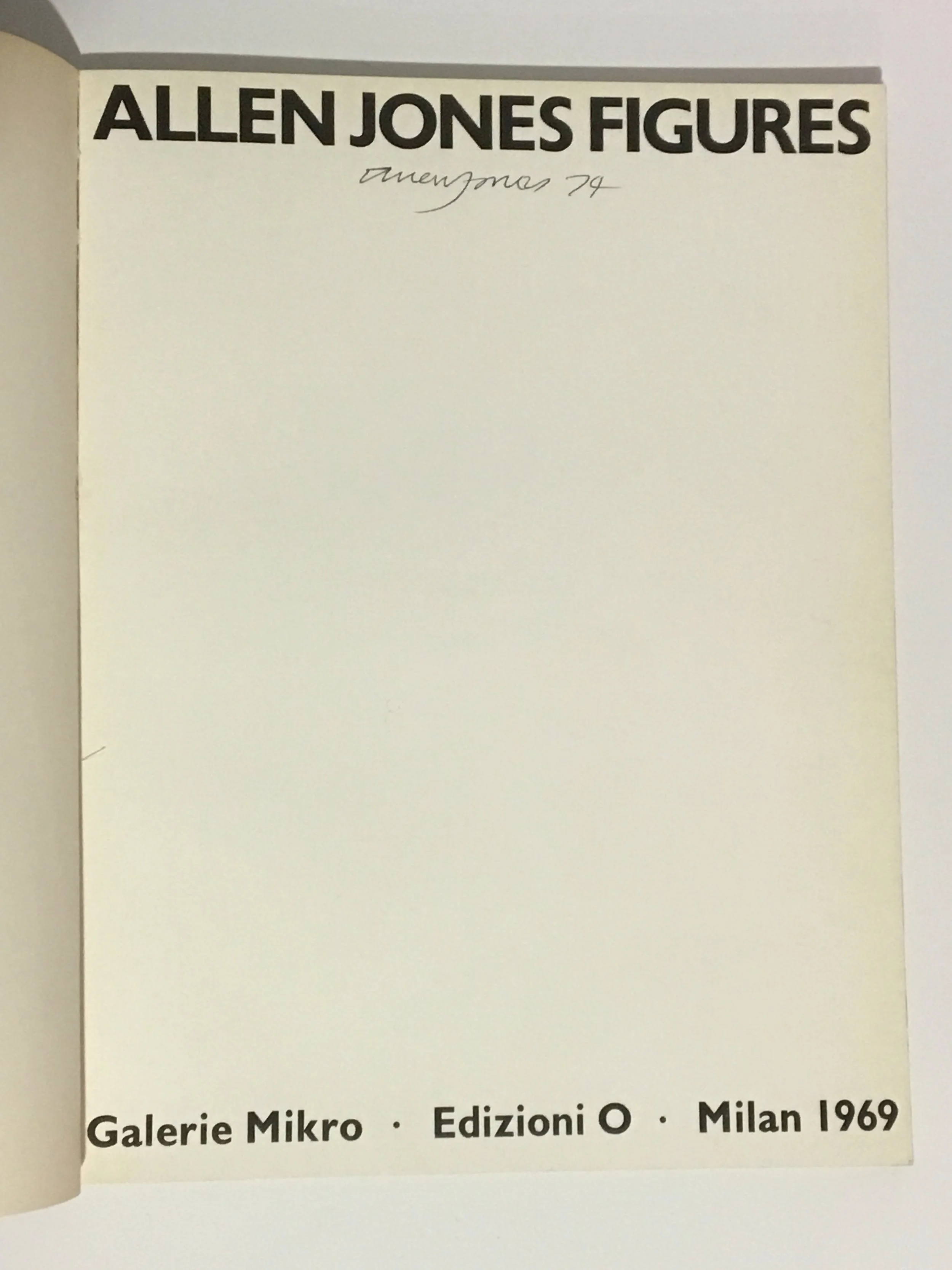 1969 ALLEN JONES Poster Signed Figures Catalogue Archiviste XX 1969 ALLEN JONES Poster Signed Figures Catalogue Archiviste XX