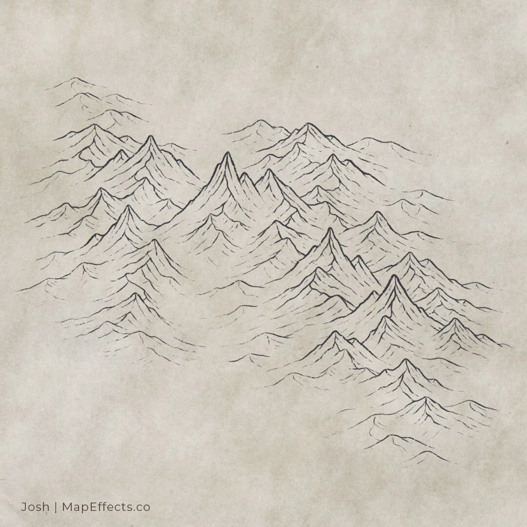 How to Draw Ridgeline Mountains — Map Effects