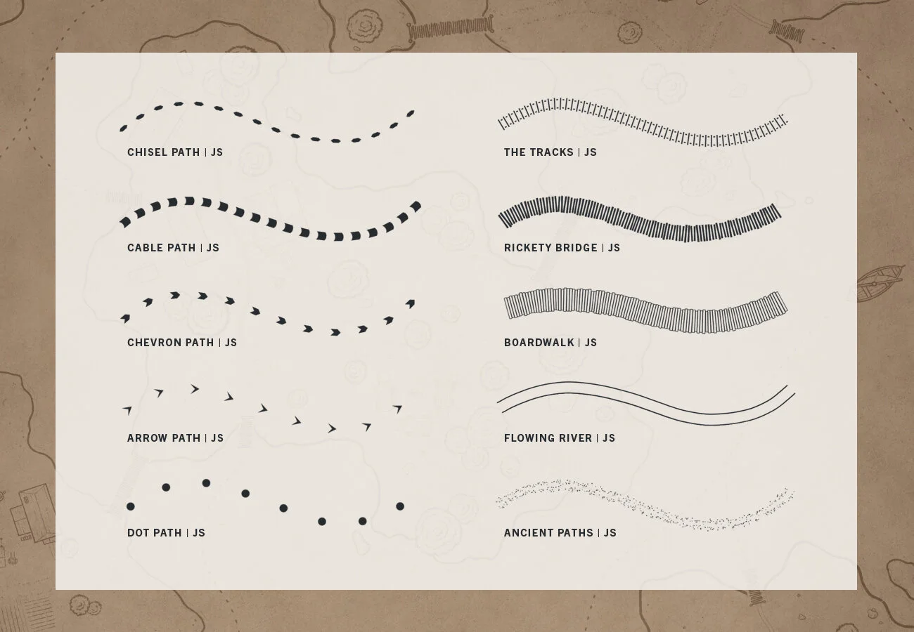 Wandering Bard Path Brushes — Map Effects
