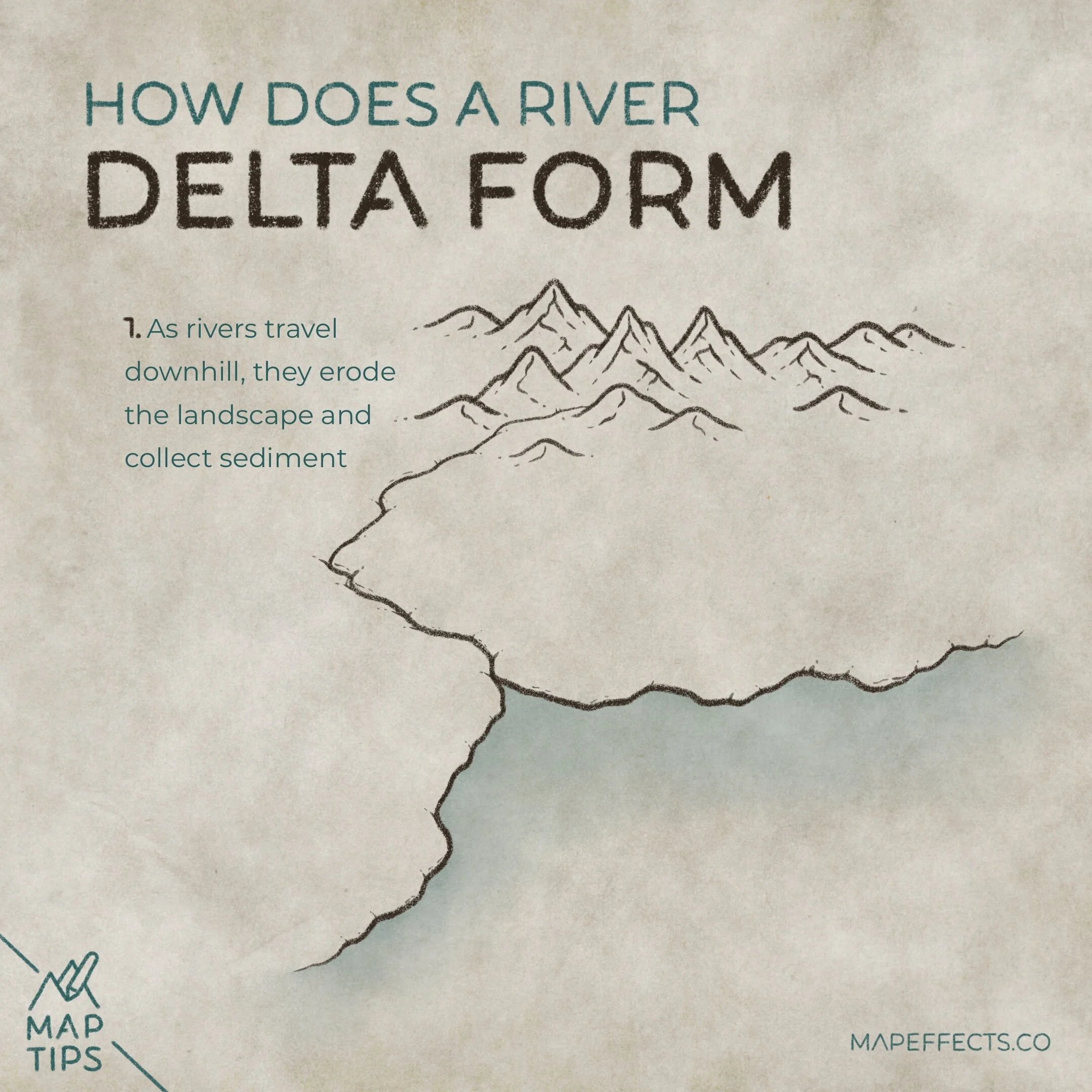 How River Deltas Form | Fantasy Map Tips — Map Effects