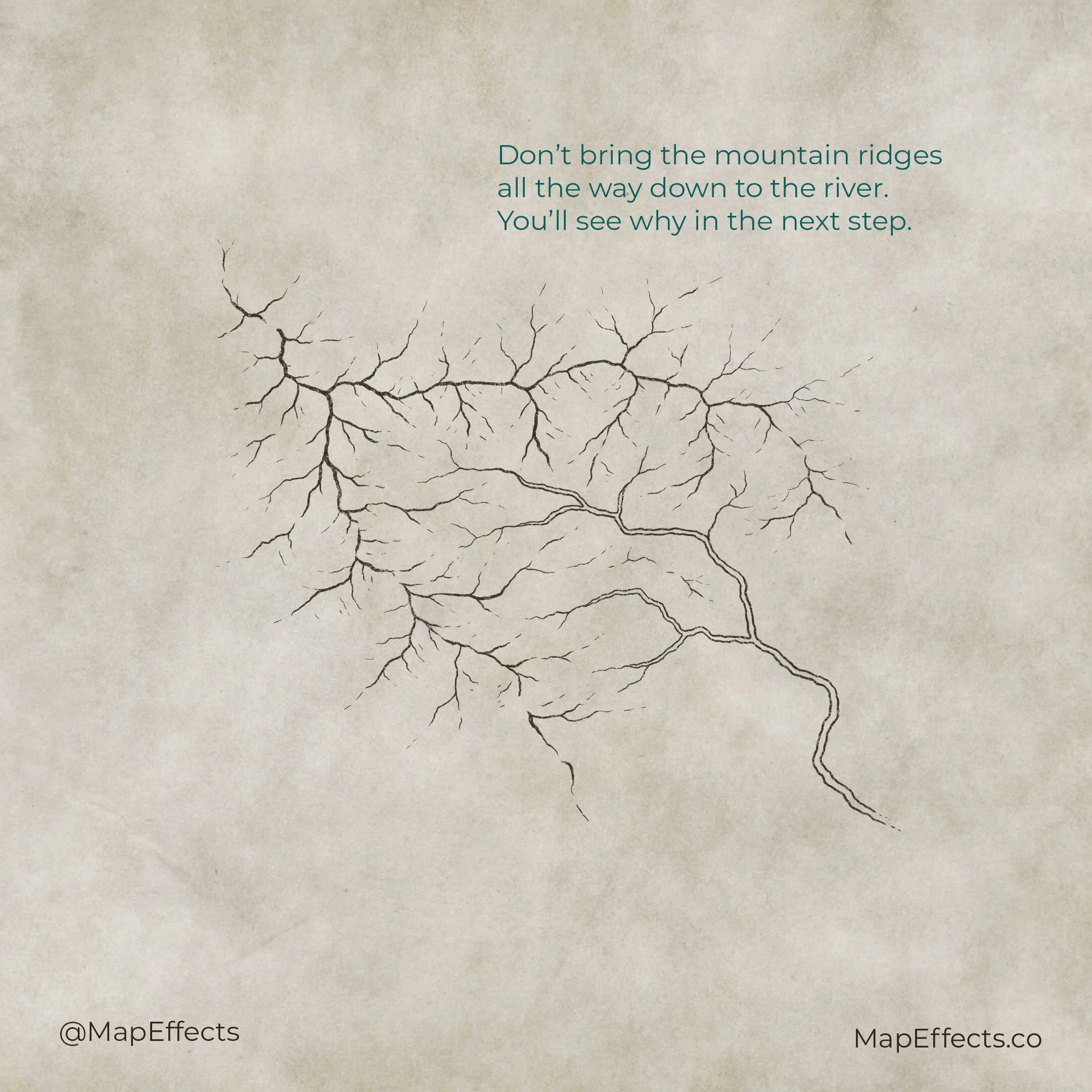 How to Draw Mountains - Top Down Perspective — Map Effects