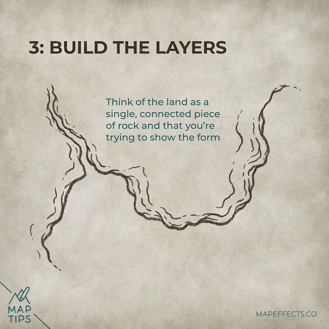 Drawing Top Down Cliffs On Your Fantasy Map — Map Effects