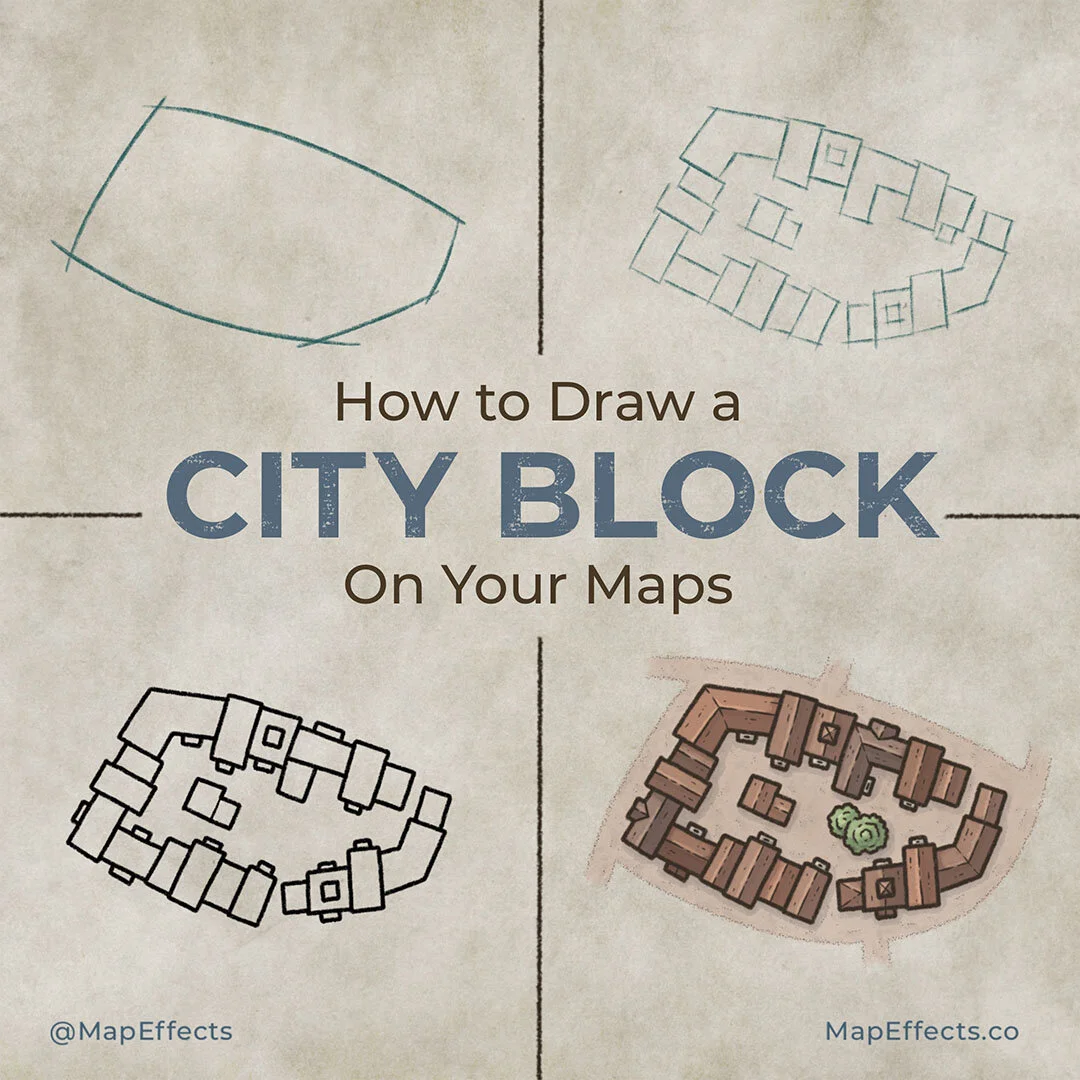 How to Draw a City Block on a Fantasy Map — Map Effects