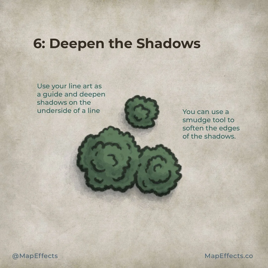 How to Draw Forests | Top Down Trees — Map Effects