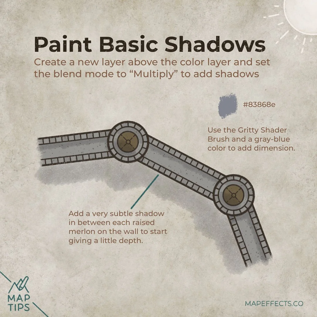 Creating and Shading Walls & Towers On City Maps — Map Effects