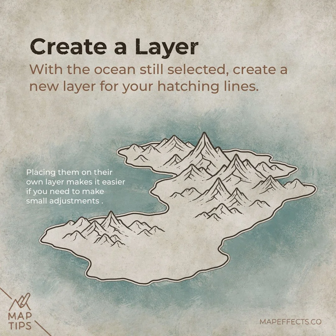 A Simple Way to Create Ocean Hatching on Fantasy Maps — Map Effects