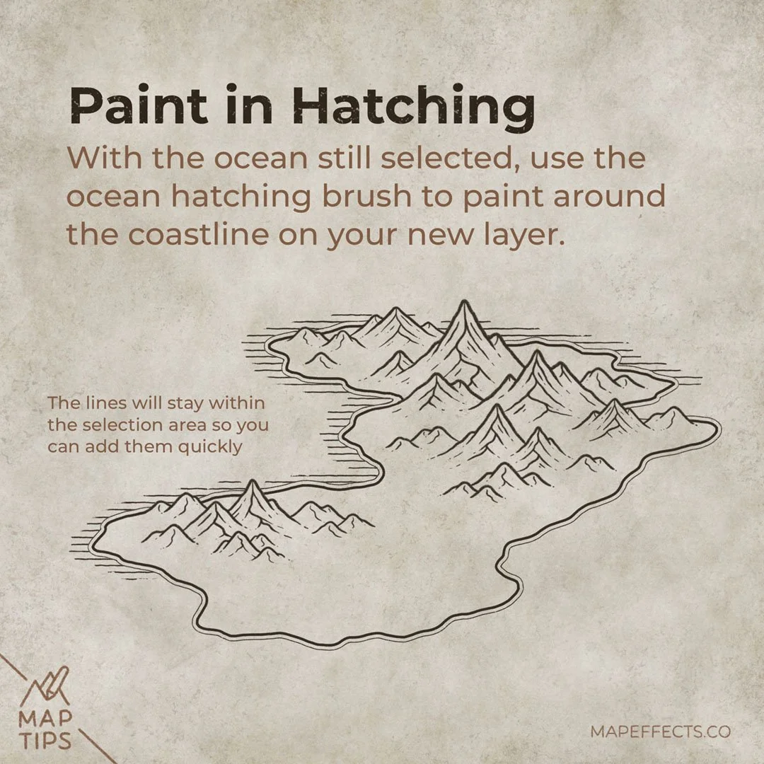 A Simple Way to Create Ocean Hatching on Fantasy Maps — Map Effects