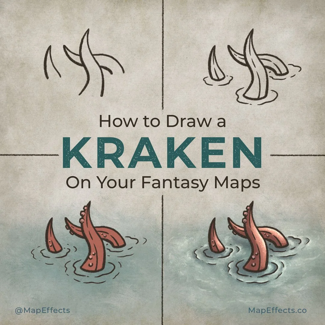 How to Draw a Kraken On Your Fantasy Maps — Map Effects