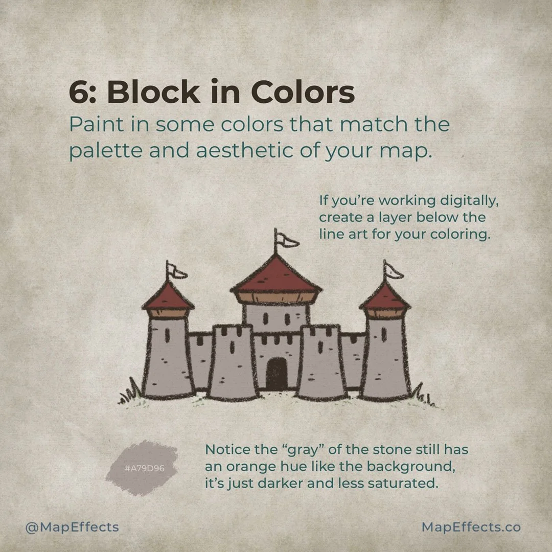 How to Draw Castle Icons on Your Fantasy Maps — Map Effects
