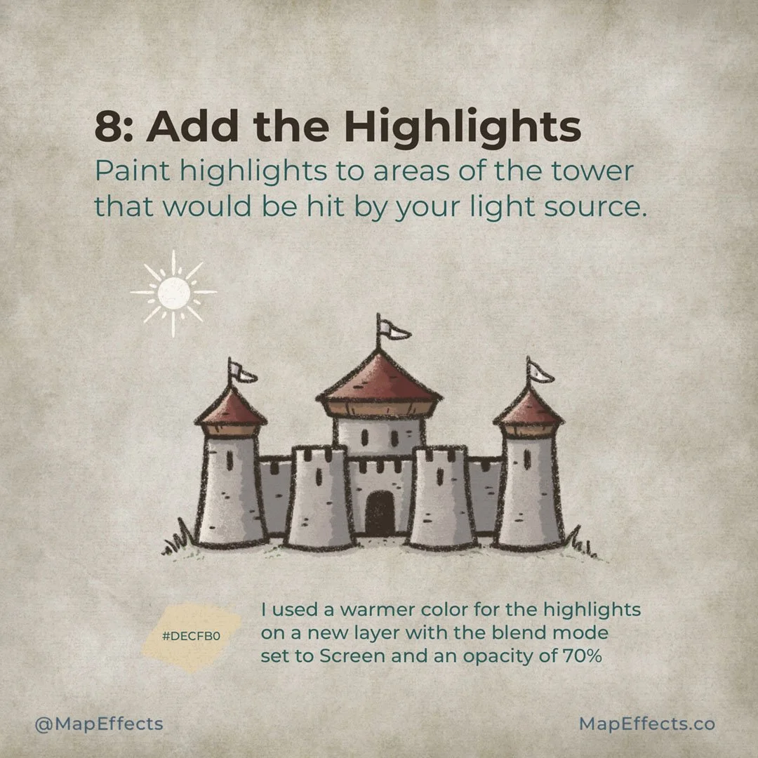 How to Draw Castle Icons on Your Fantasy Maps — Map Effects