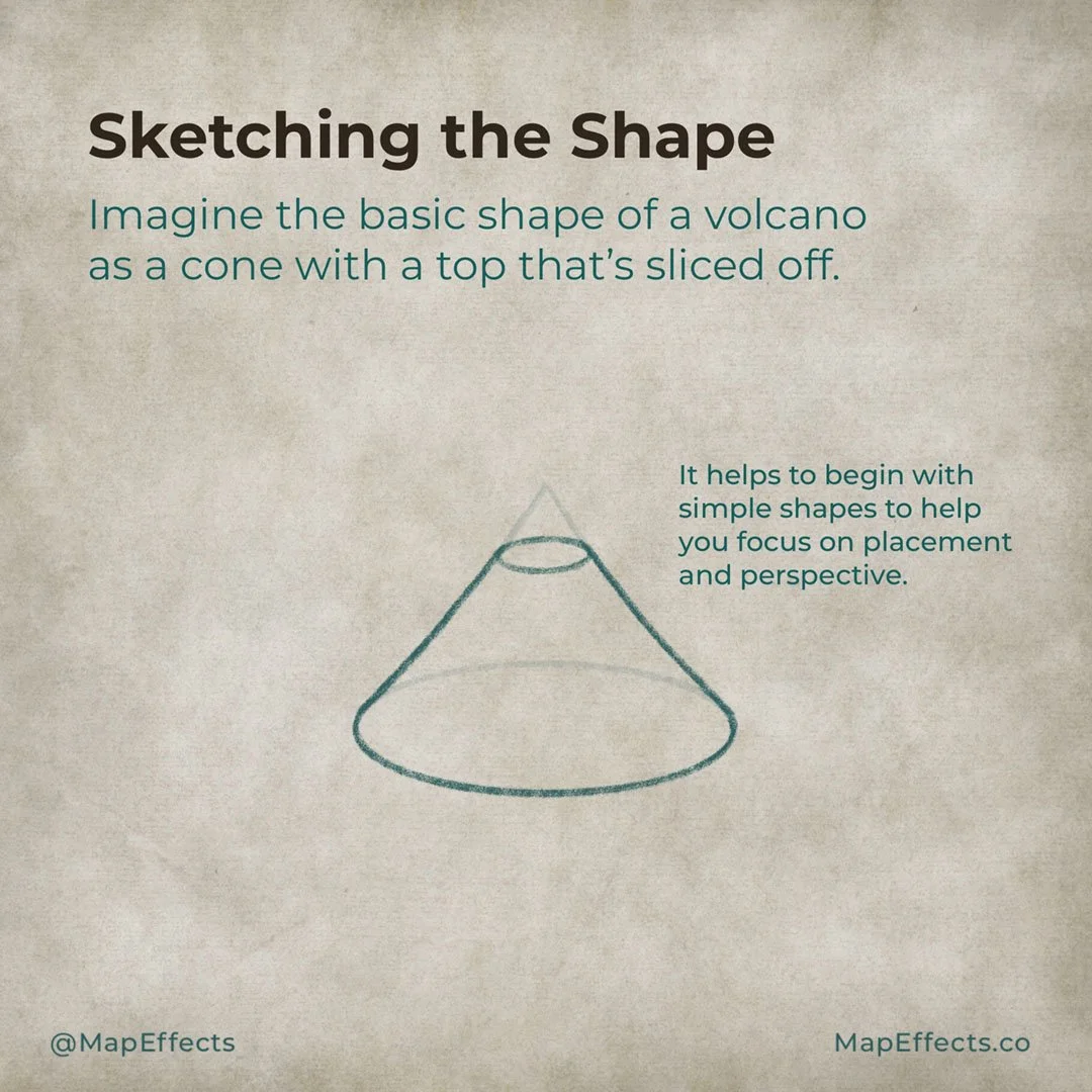 How to Draw a Volcano On Your Fantasy Maps — Map Effects