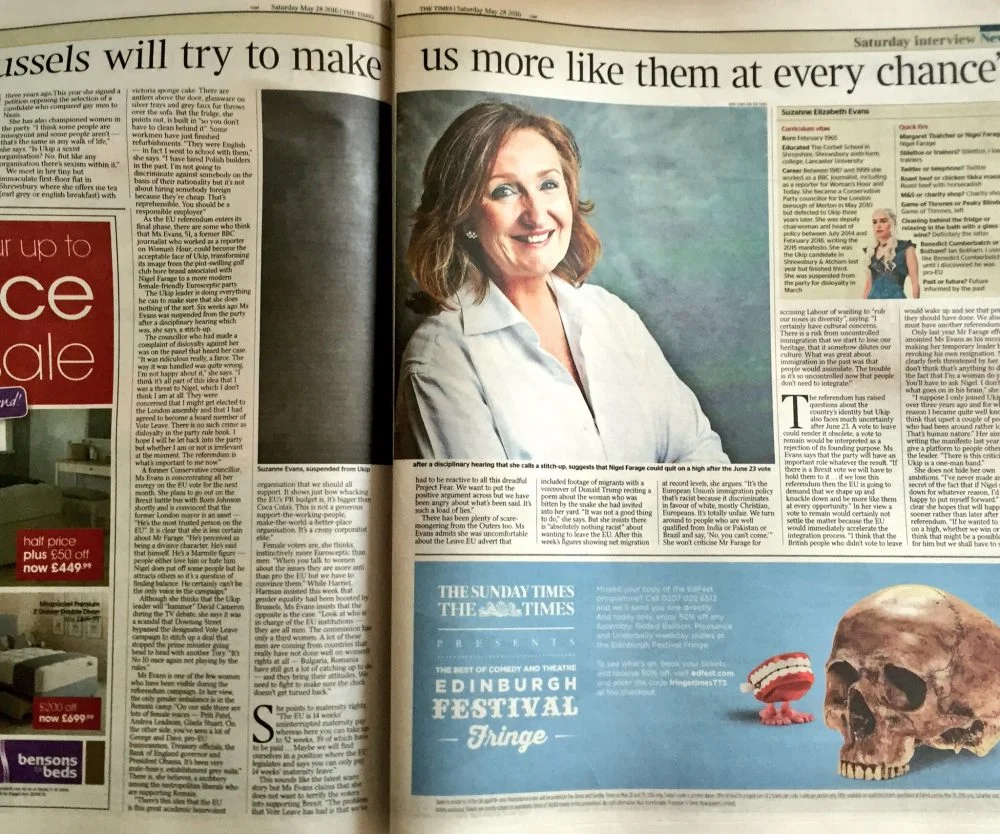 Suzanne Evans Portrait Commission (The Times) — Rory Lewis: Portrait ...