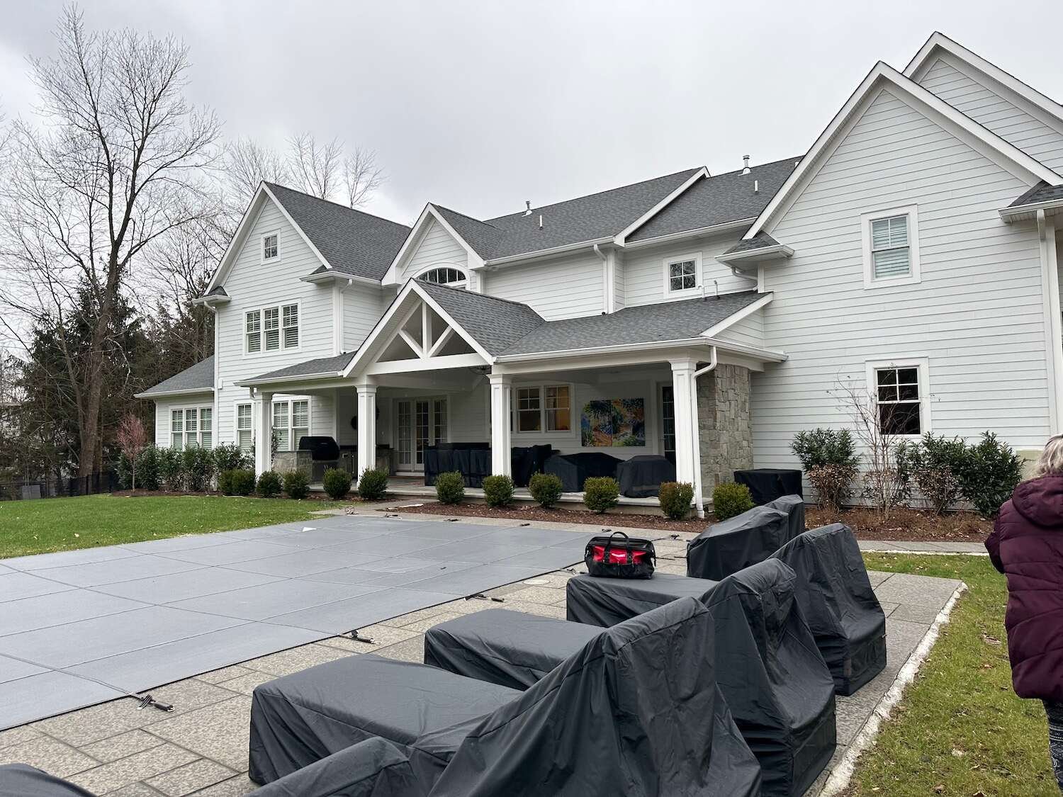Stunning Outdoor Transformation with Fiberglass Pool, Retaining Wall ...