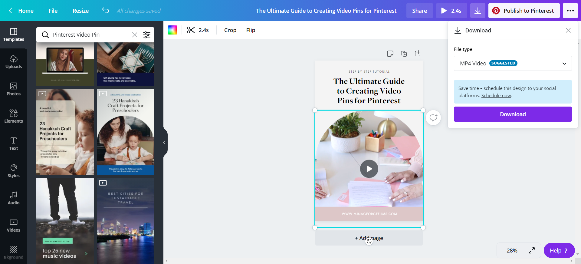 The Ultimate Guide to Creating Video Pins on Pinterest