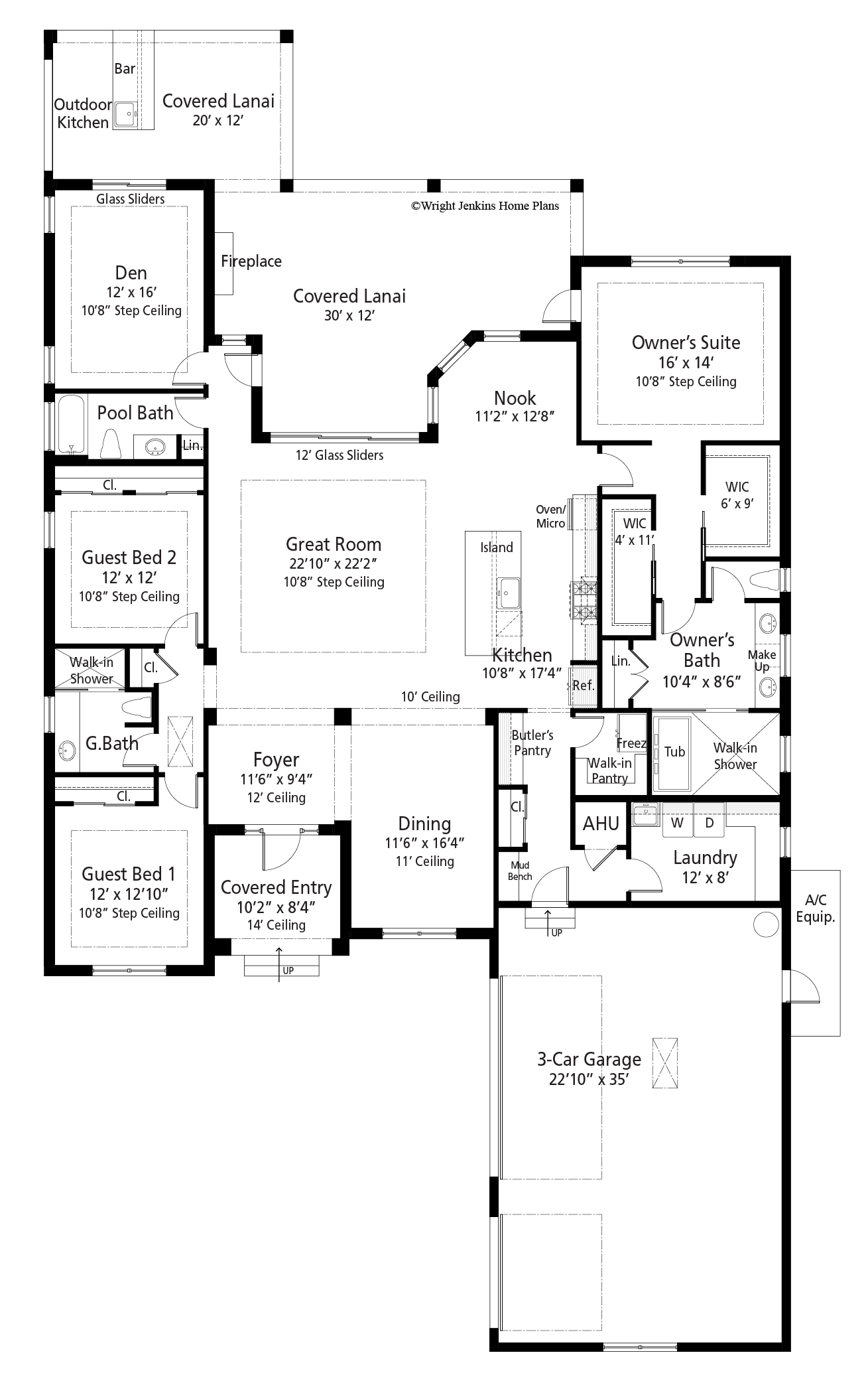 Primrose House Plan #717 | 3 Bed, 3 Bath | 2,724 sq. ft. — Wright ...