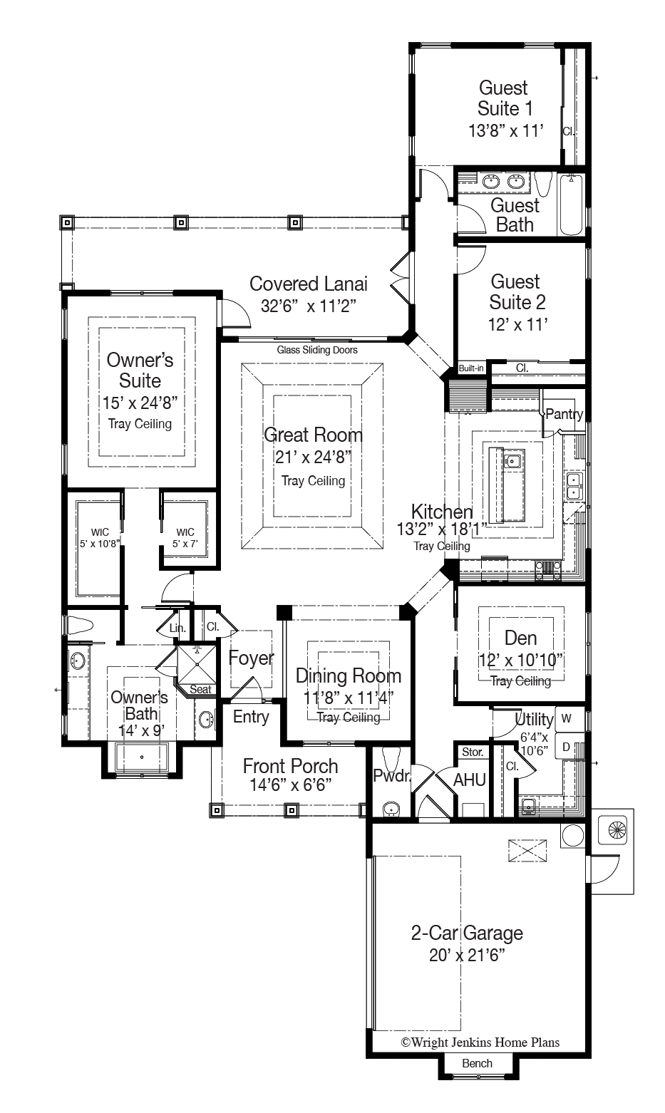Domenico House Plan #358 | 4 Bed+Den, 4 Bath | 2,999 sq. ft. — Wright ...