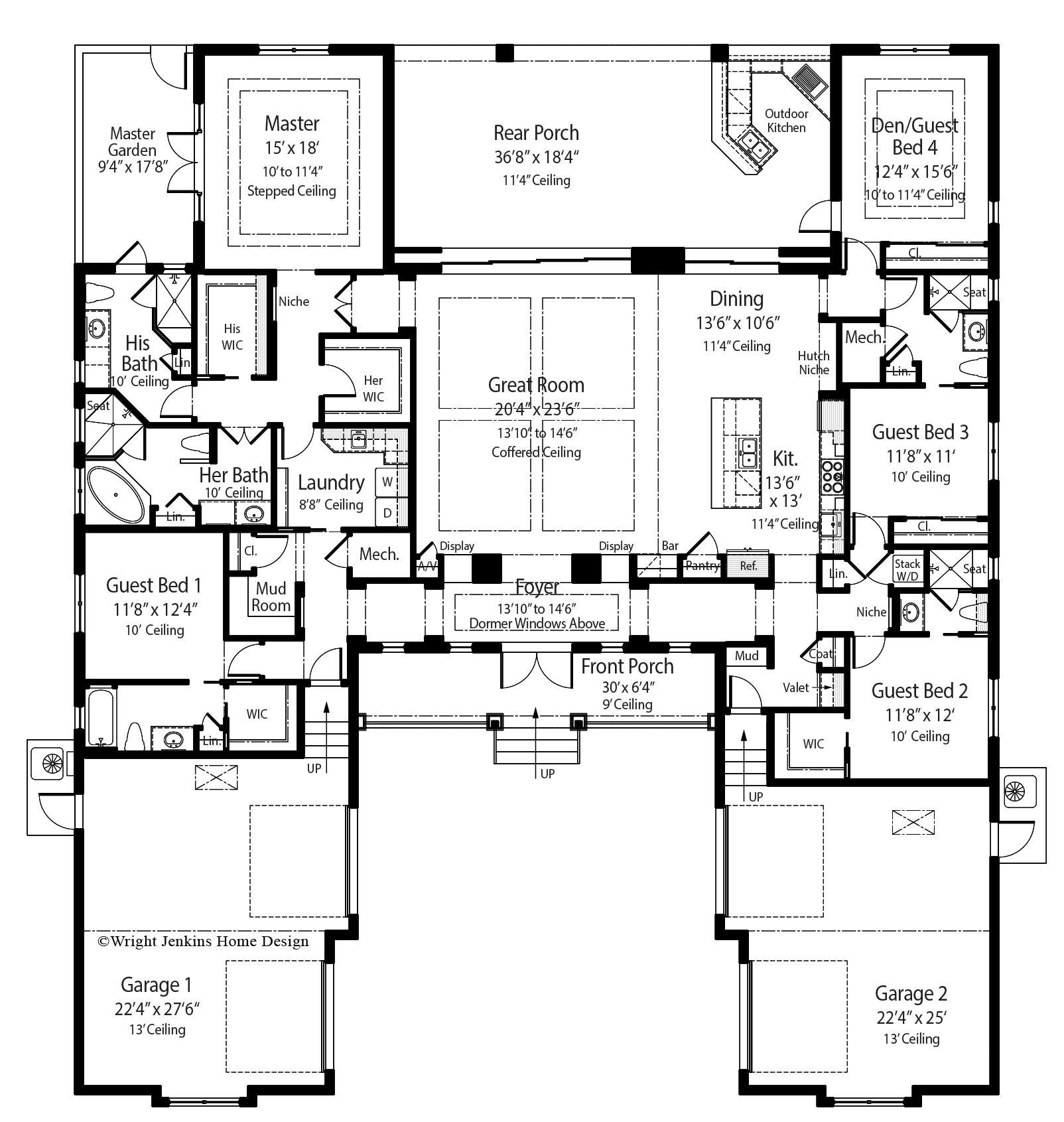 Primrose House Plan #717 | 3 Bed, 3 Bath | 2,724 sq. ft. — Wright ...
