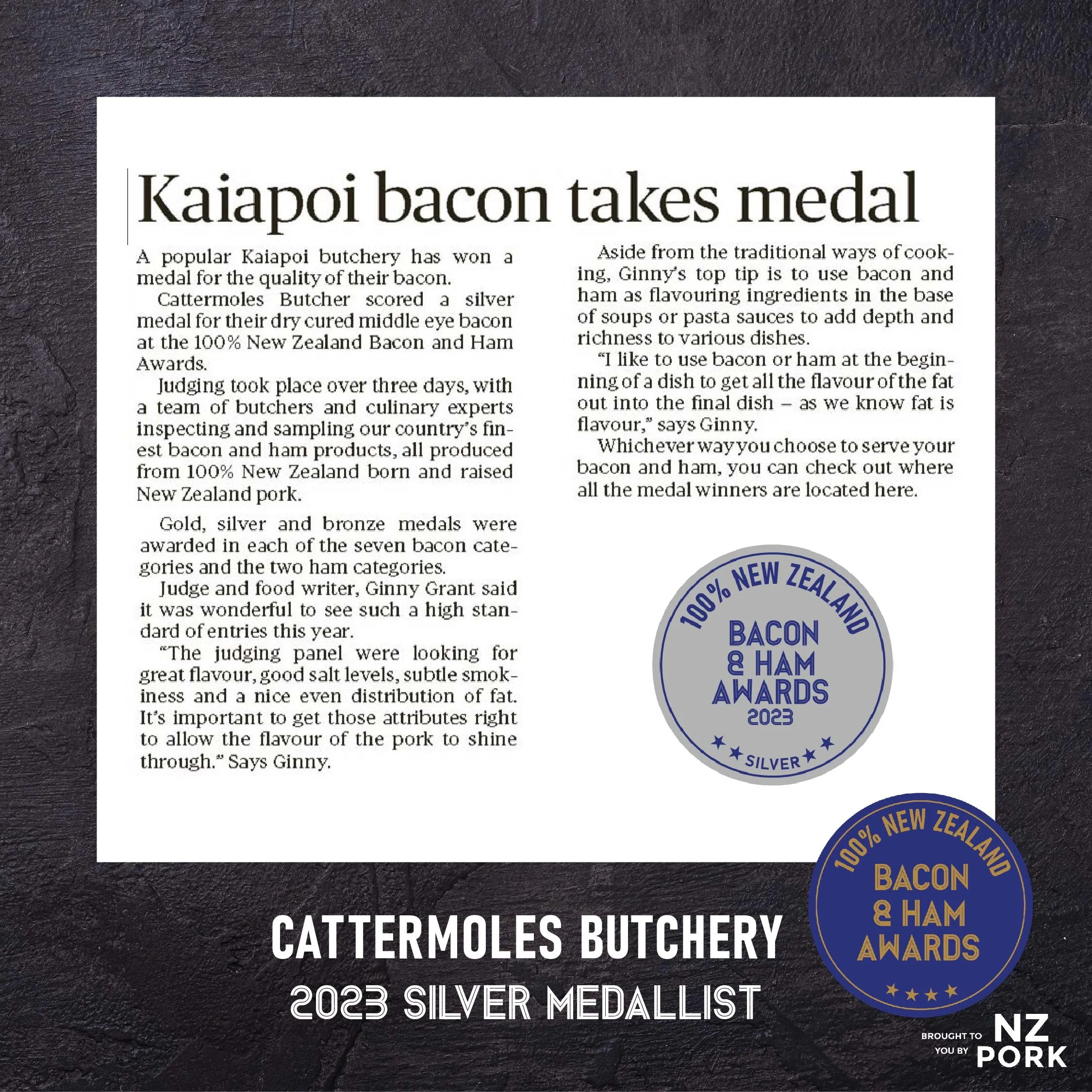 Bacon and Ham Awards Medallist Campaign — Retail Meat New Zealand