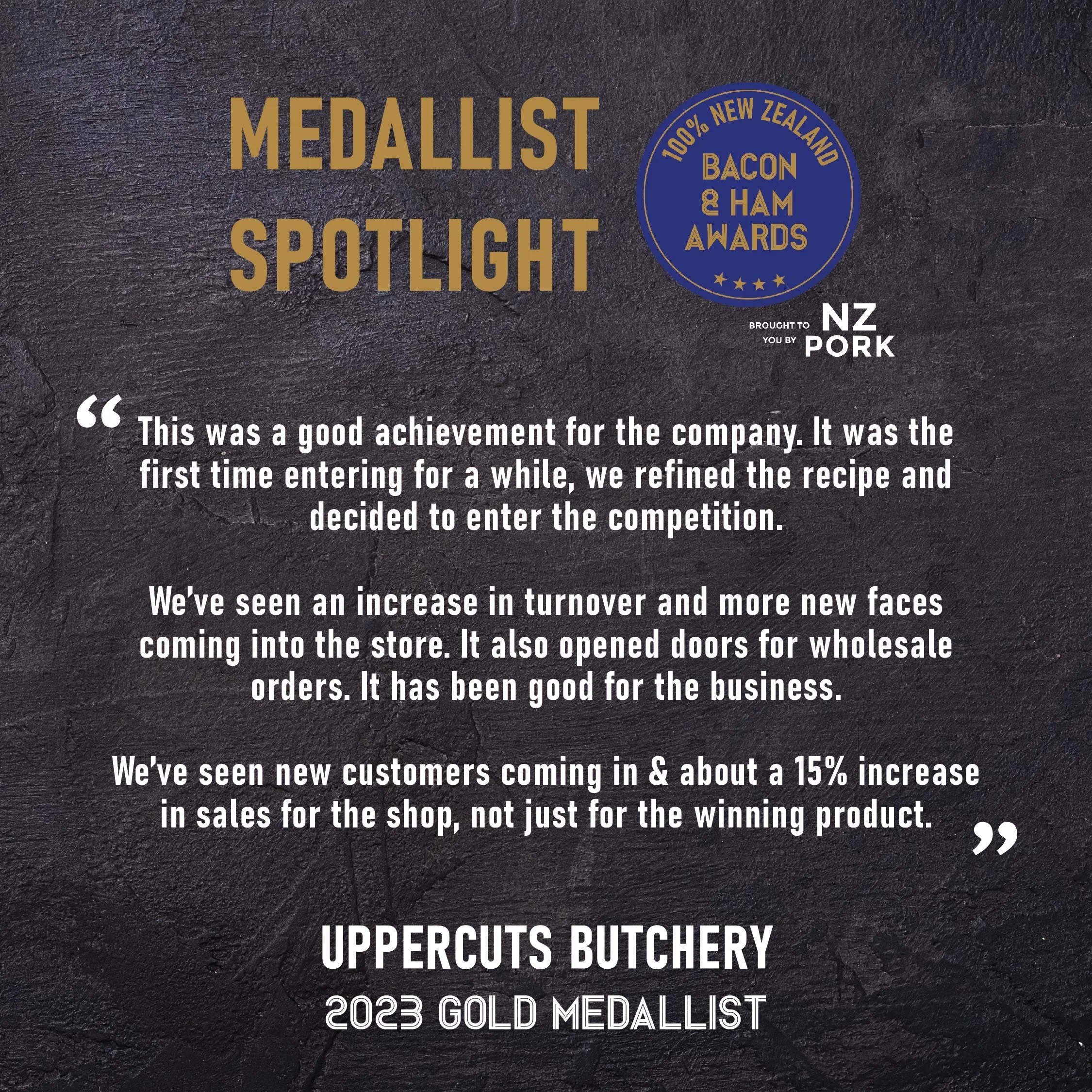 Bacon and Ham Awards Medallist Campaign — Retail Meat New Zealand