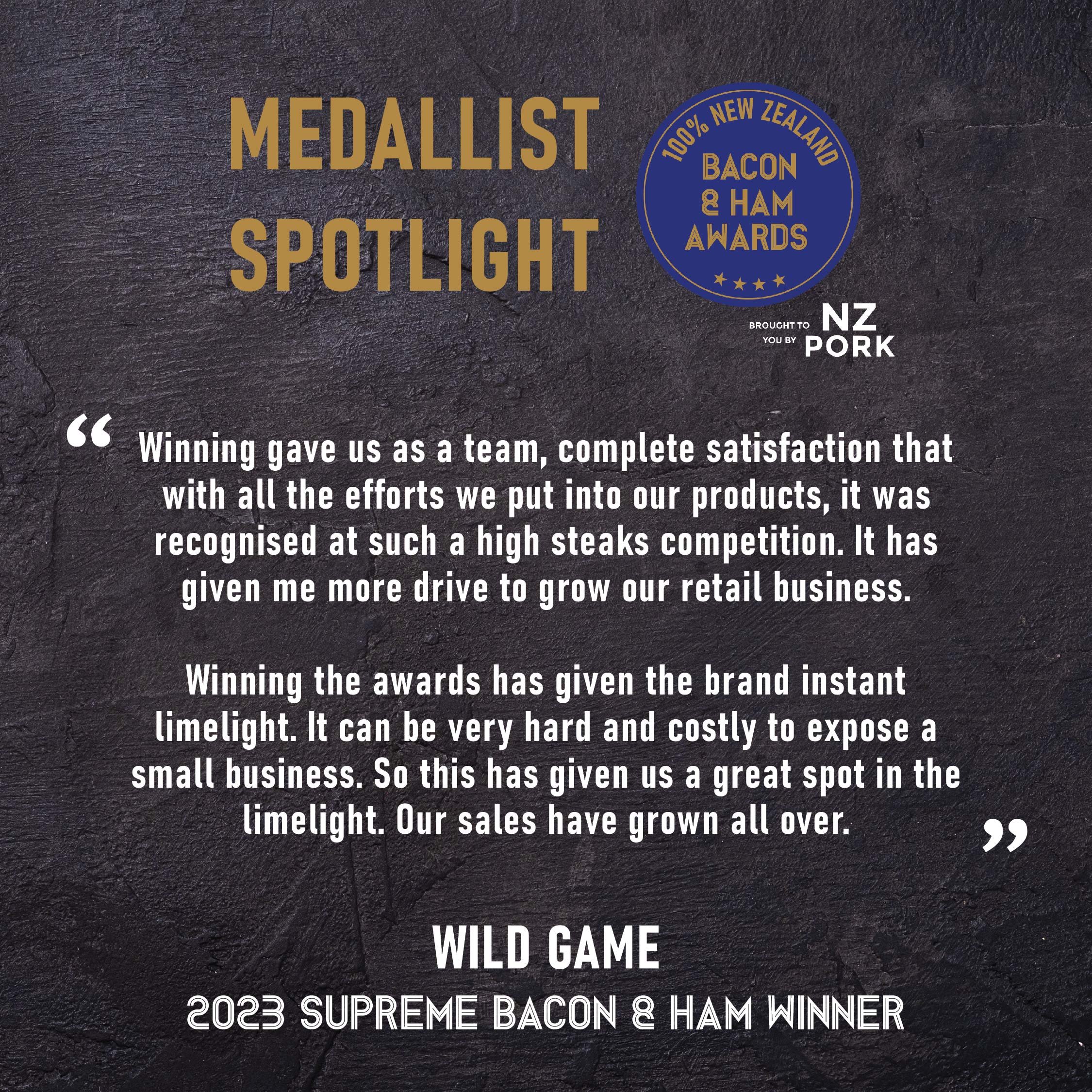 Bacon and Ham Awards Medallist Campaign — Retail Meat New Zealand