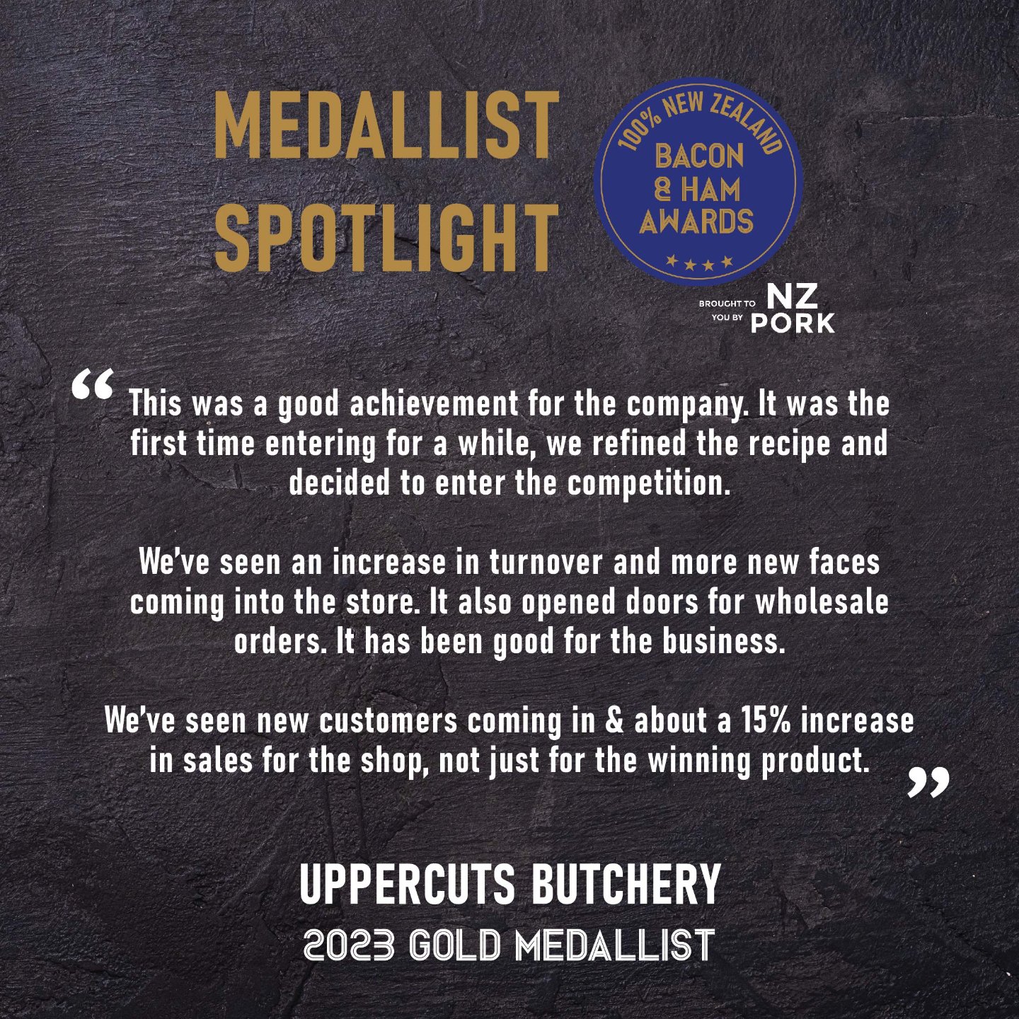 Bacon and Ham Medals and Awards — Retail Meat New Zealand