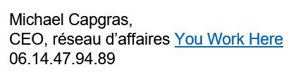 11 modèles de signatures email professionnelles — You Work Here