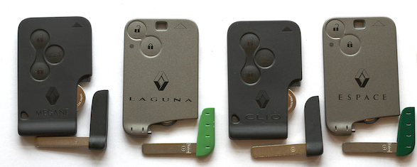 Renault key cards — Auto Locksmith Devon