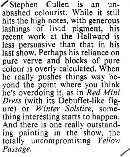 Press — Stephen Cullen