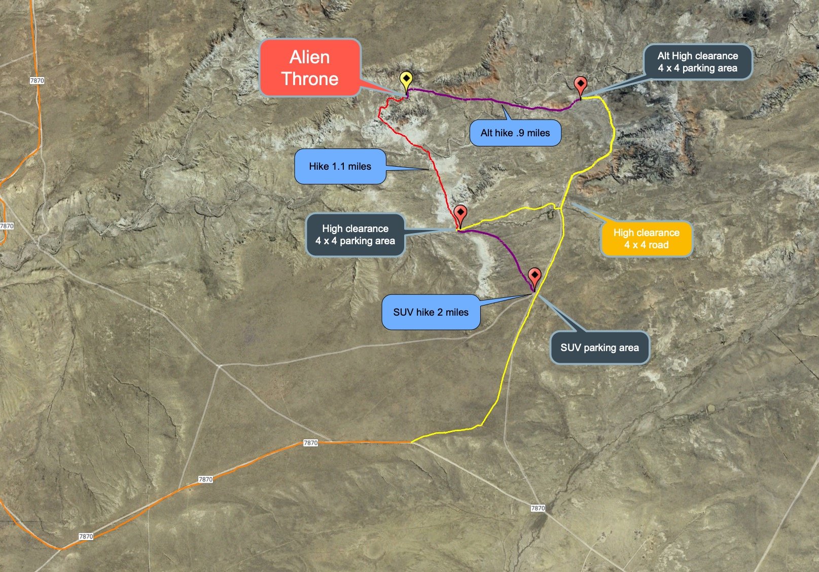 Alien Throne — Photographers Trail Notes