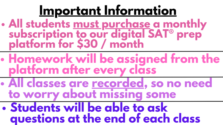 Intensive SAT Course — J&J Test Prep