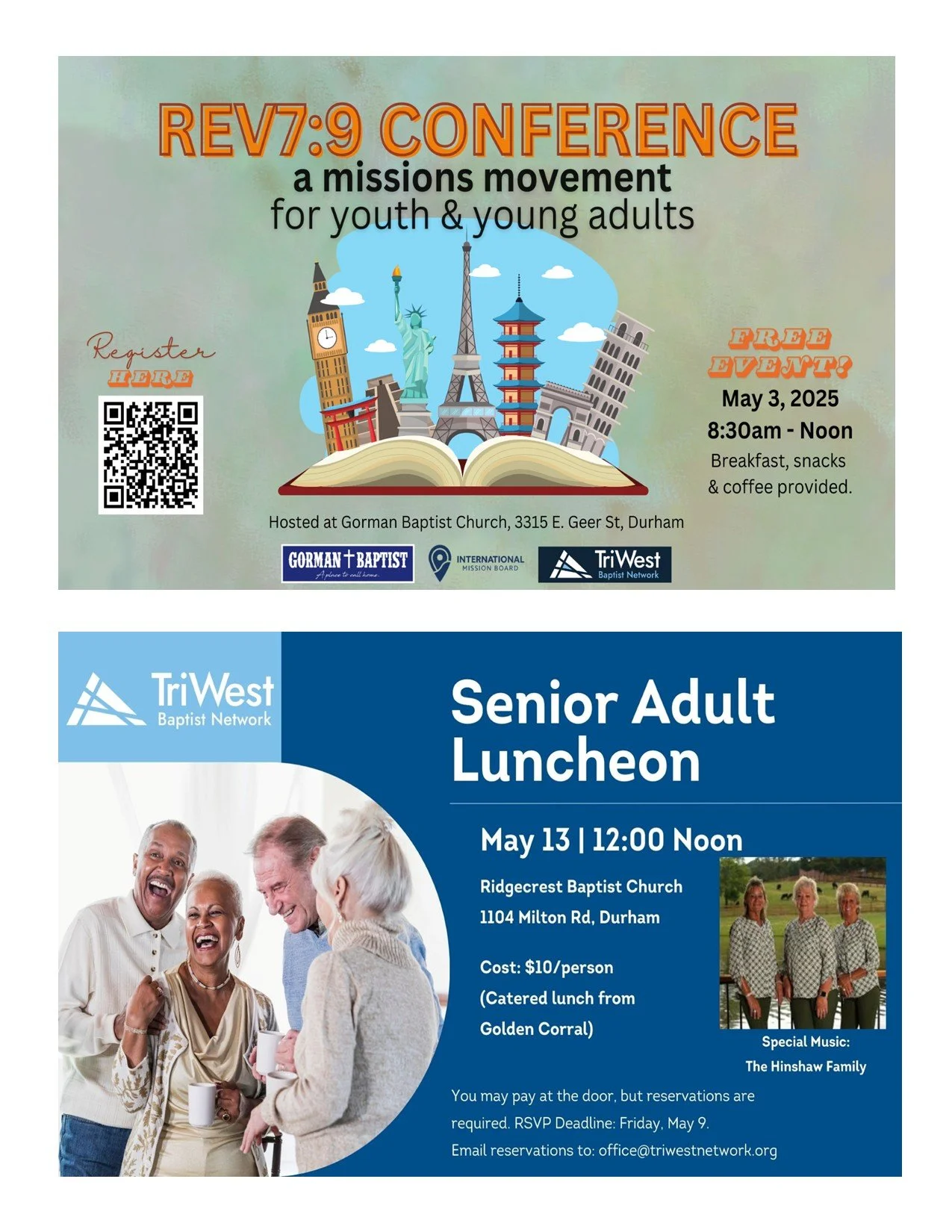 Ministry Opportunities & Events — TriWest Network