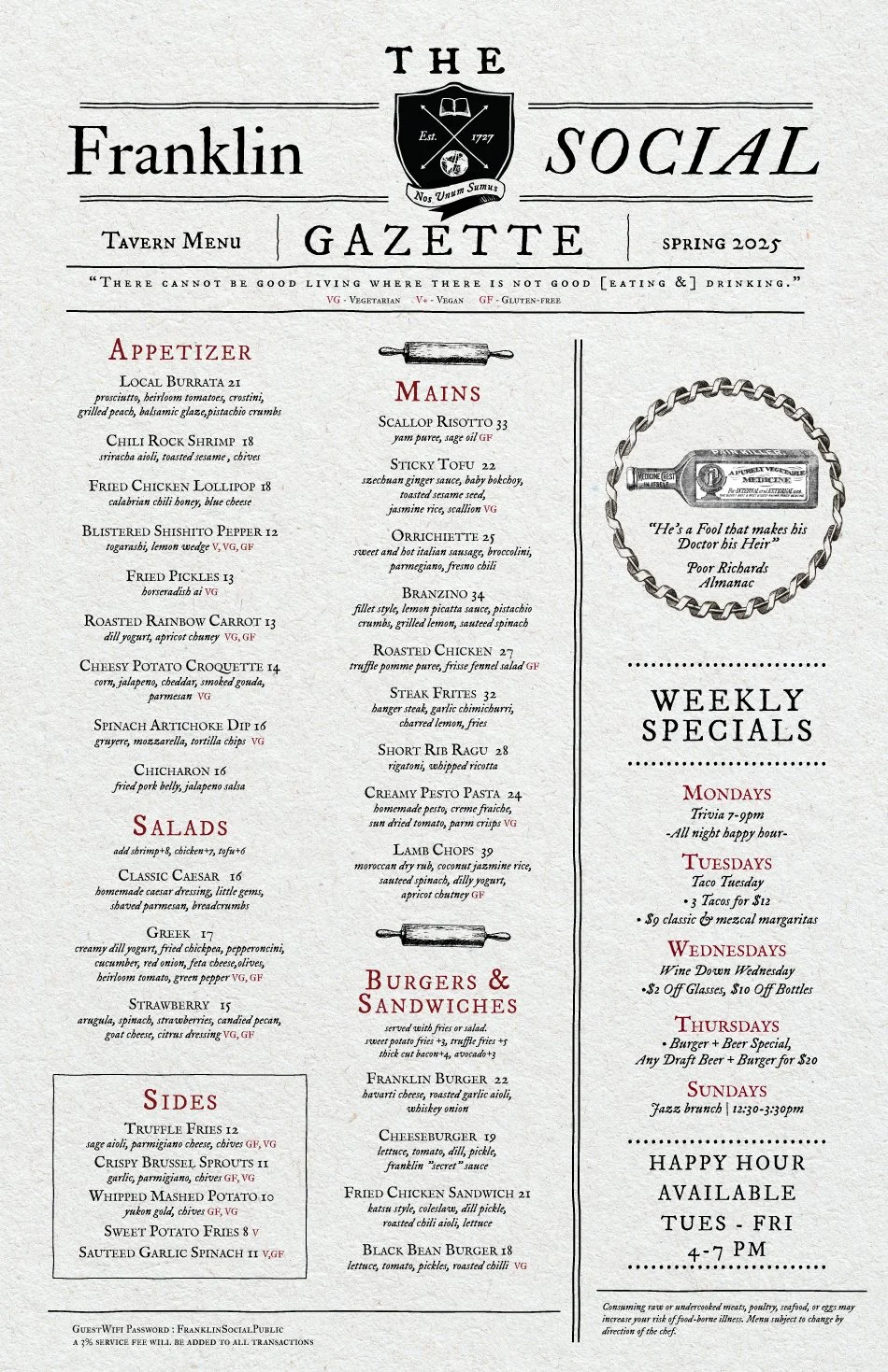 Dinner — Franklin Social