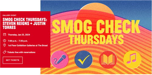 Smog Check Thursdays: Steven Reigns + Justin Torres — Steven Reigns