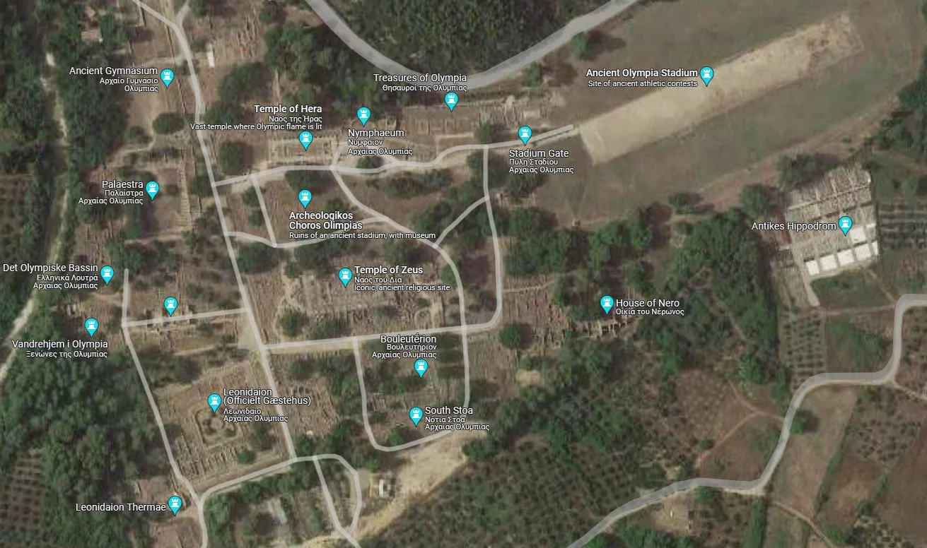 Olympia, Greece — Mapping the path