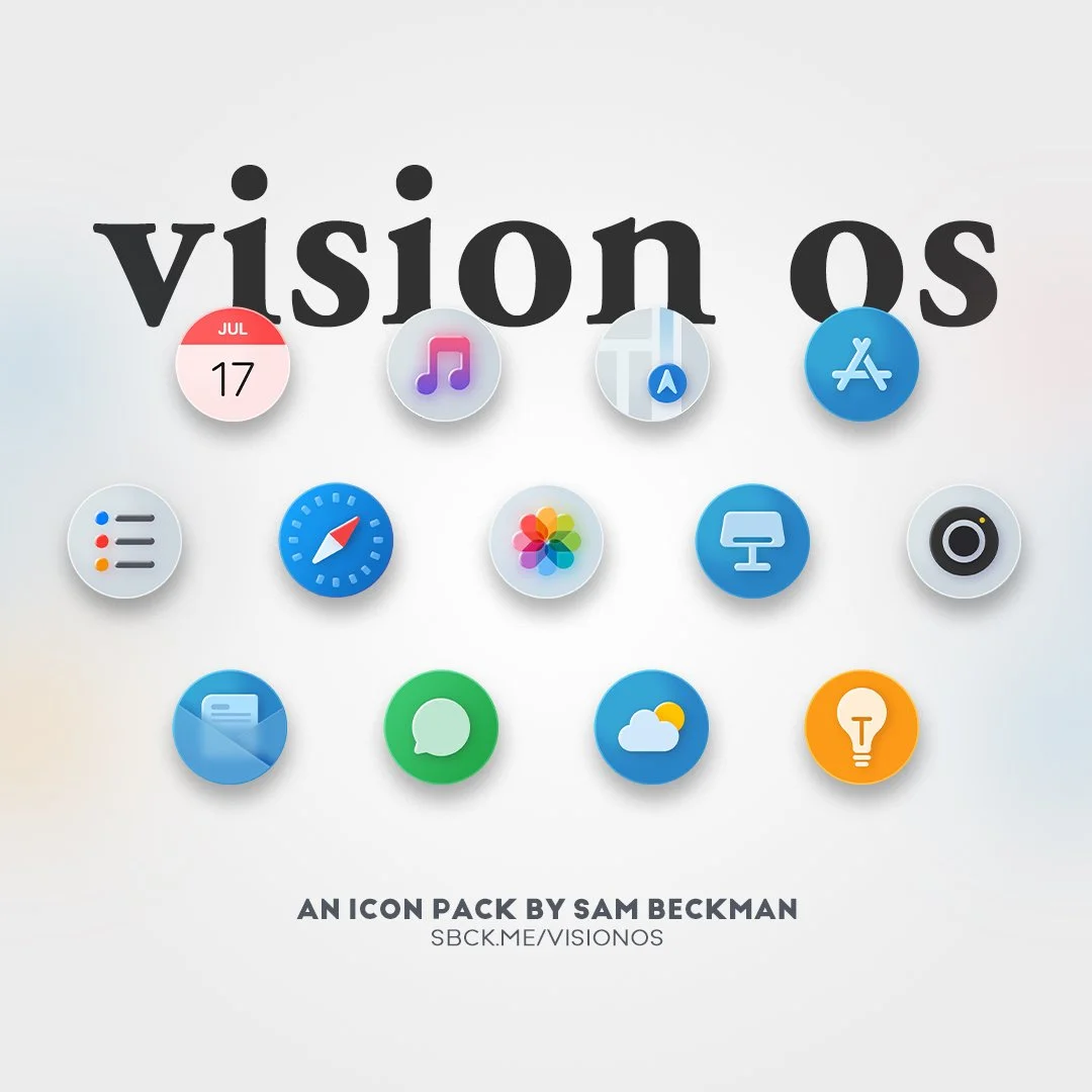Vision OS Icon Pack — Sam Beckman