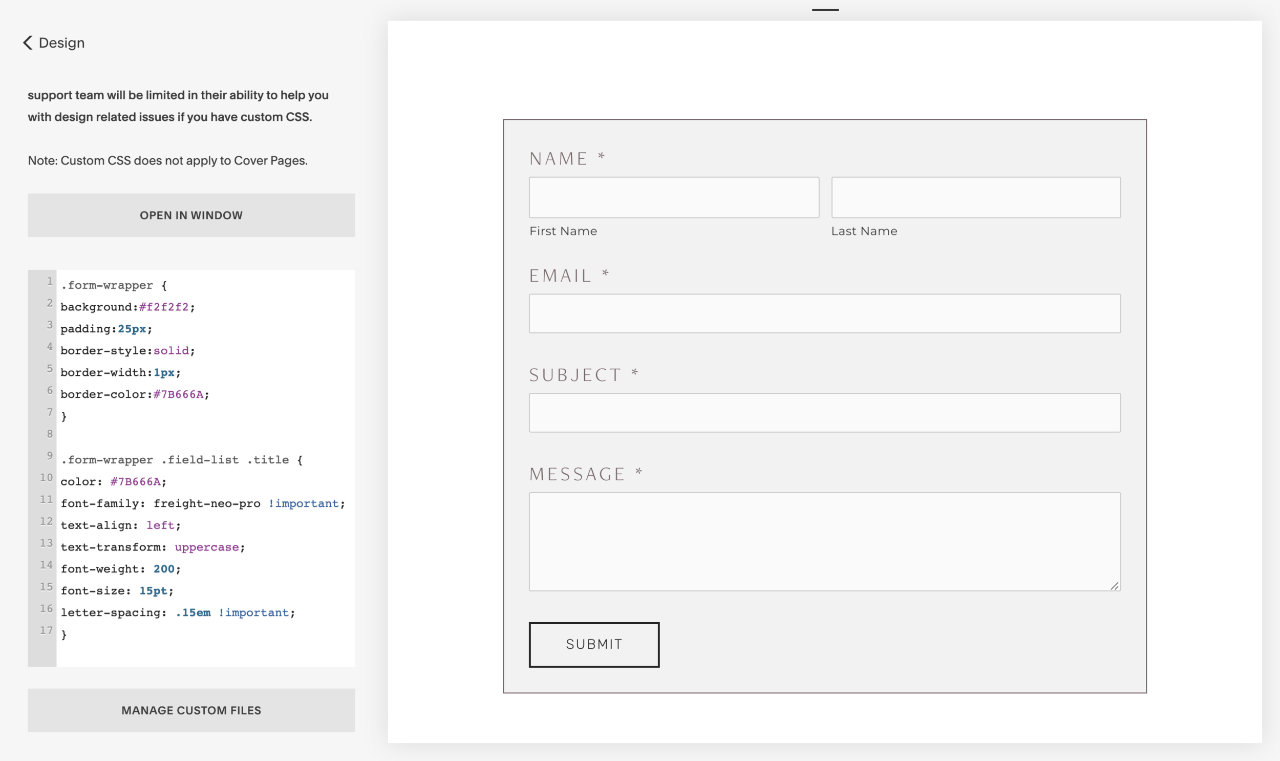 How to Make Your Squarespace Contact Form Look on Brand | Eleanor Stones