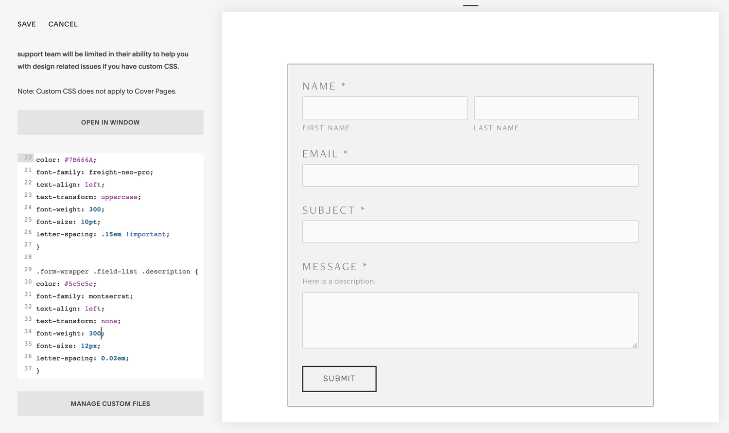 How to Make Your Squarespace Contact Form Look on Brand | Eleanor Stones