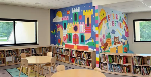 Storybook Walls: Pre-K Library's New Mural — Allison Black Illustration ...