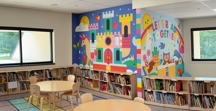 Storybook Walls: Pre-K Library's New Mural — Allison Black Illustration ...