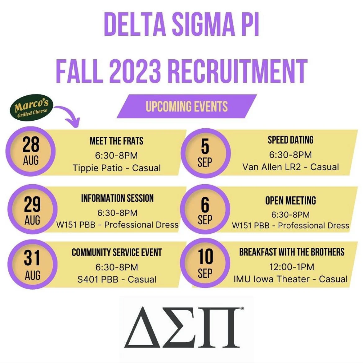 Fall 2019 Recruitment Events — Delta Sigma Pi Epsilon Chapter