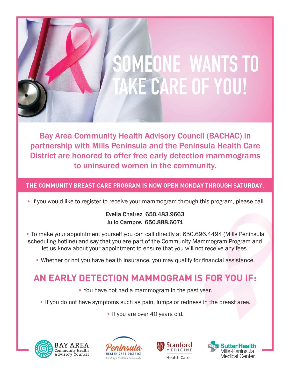 Community Mammogram Program — BACHAC