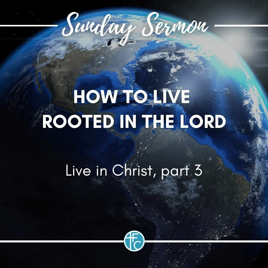 How to Live Rooted in The Lord – Live in Christ, part 3 — Faith Chapel