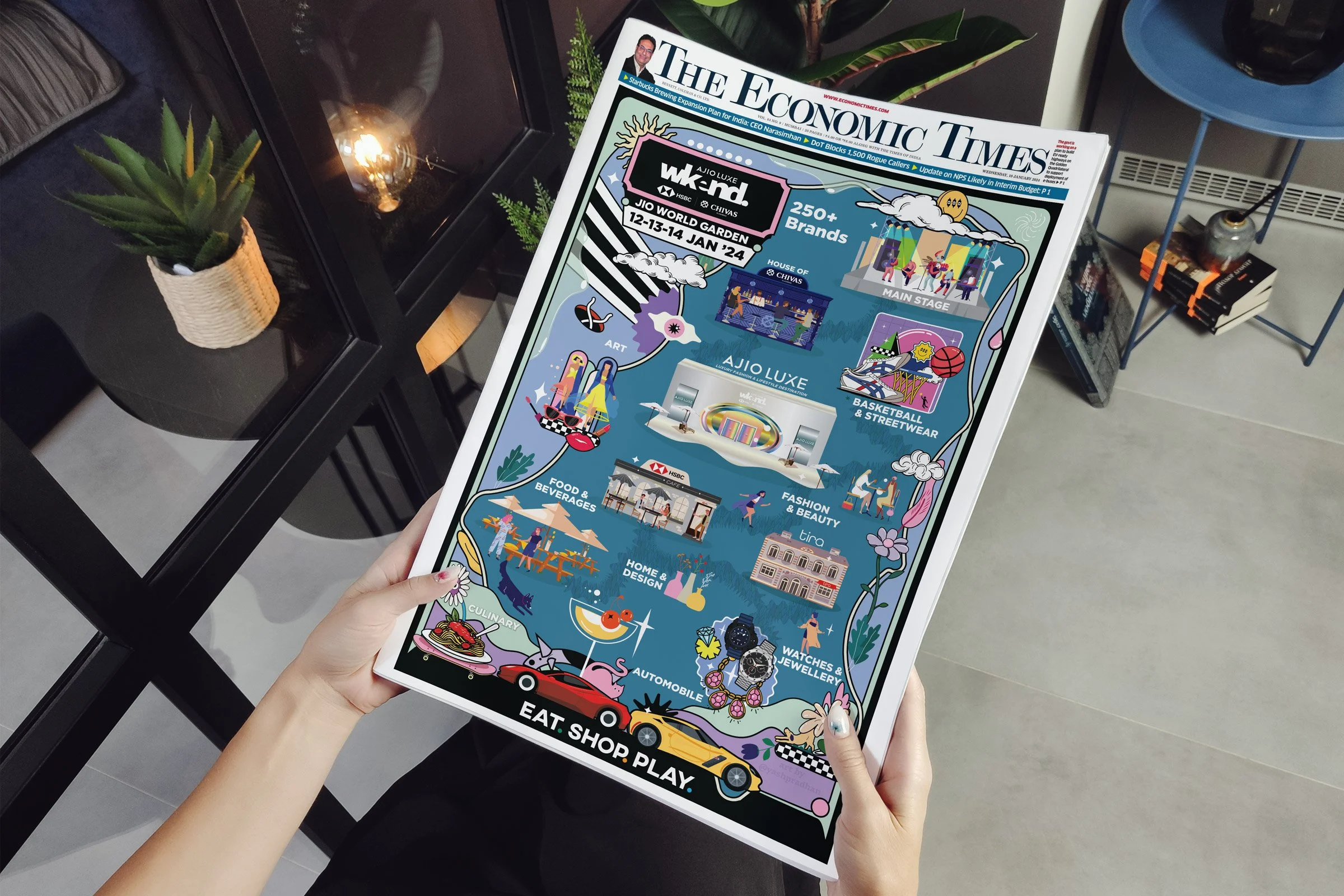 Ajio Luxe Wkend 2024 - ET Front Page — Yash Pradhan
